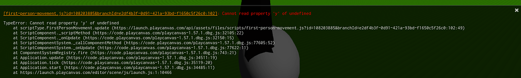 [SOLVED] Cannot read property of Y undefined with camera Euler - Help & Support - PlayCanvas ...