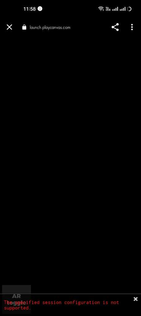 In AR Project Error - Help & Support - PlayCanvas Discussion