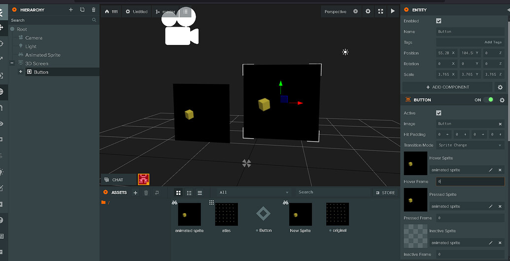 Animated sprite play on button pressed - Help & Support - PlayCanvas ...