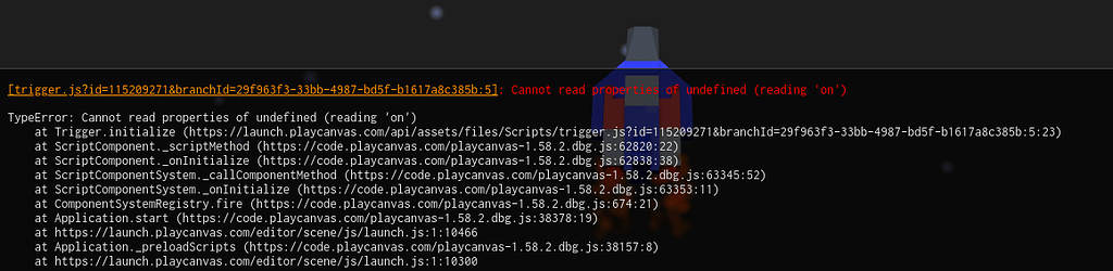 [SOLVED] Cannot read properties of undefined (reading 'on') - Help & Support - PlayCanvas Discussion