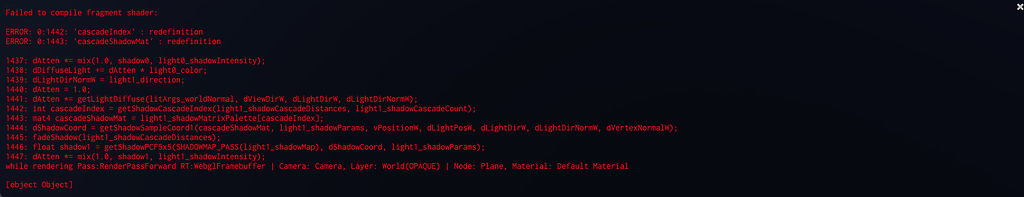 Engine V2 shader error of directional light - Help & Support - PlayCanvas Discussion